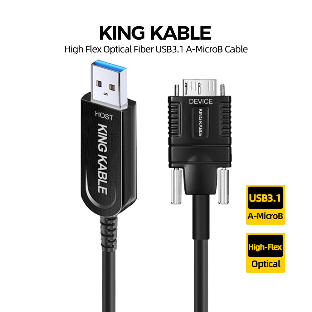 KING KABLE Optical Fiber USB4 HDMI2.1 DP2.1 USB3.1 C/B/A DVI MPO Cable