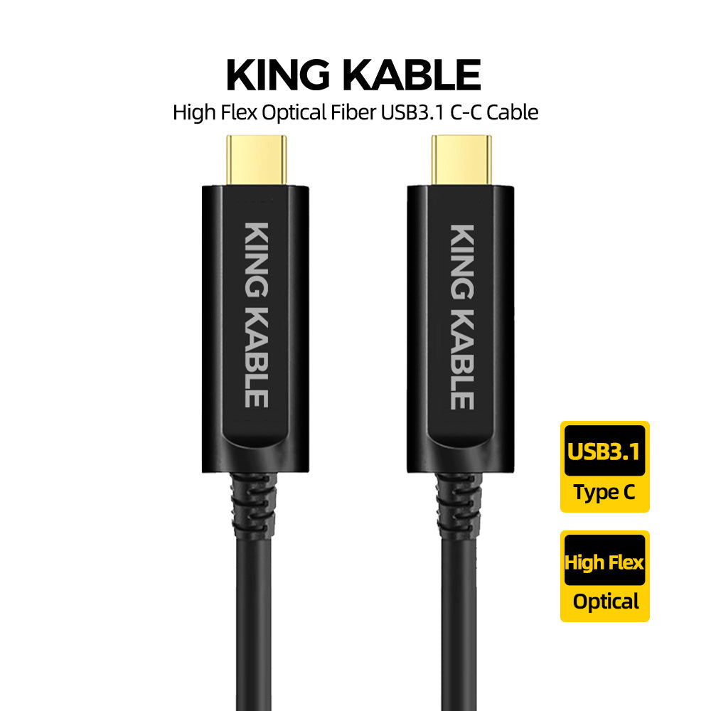 KING KABLE High Flex Optical Fiber USB3.1 Gen2 Type C Towline Cable ...