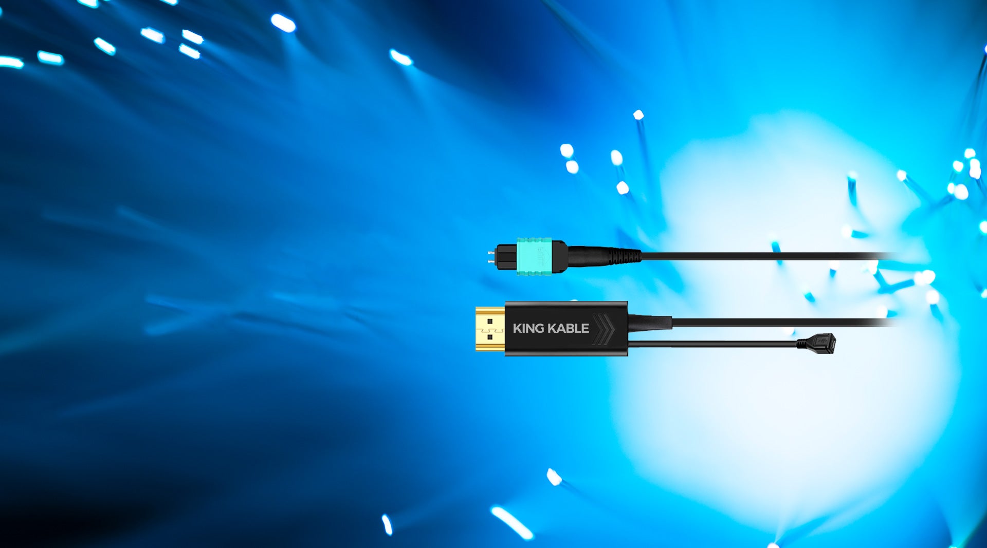 KING KABLE Optical Fiber USB4 HDMI2.1 DP2.1 USB3.1 C/B/A DVI MPO Cable