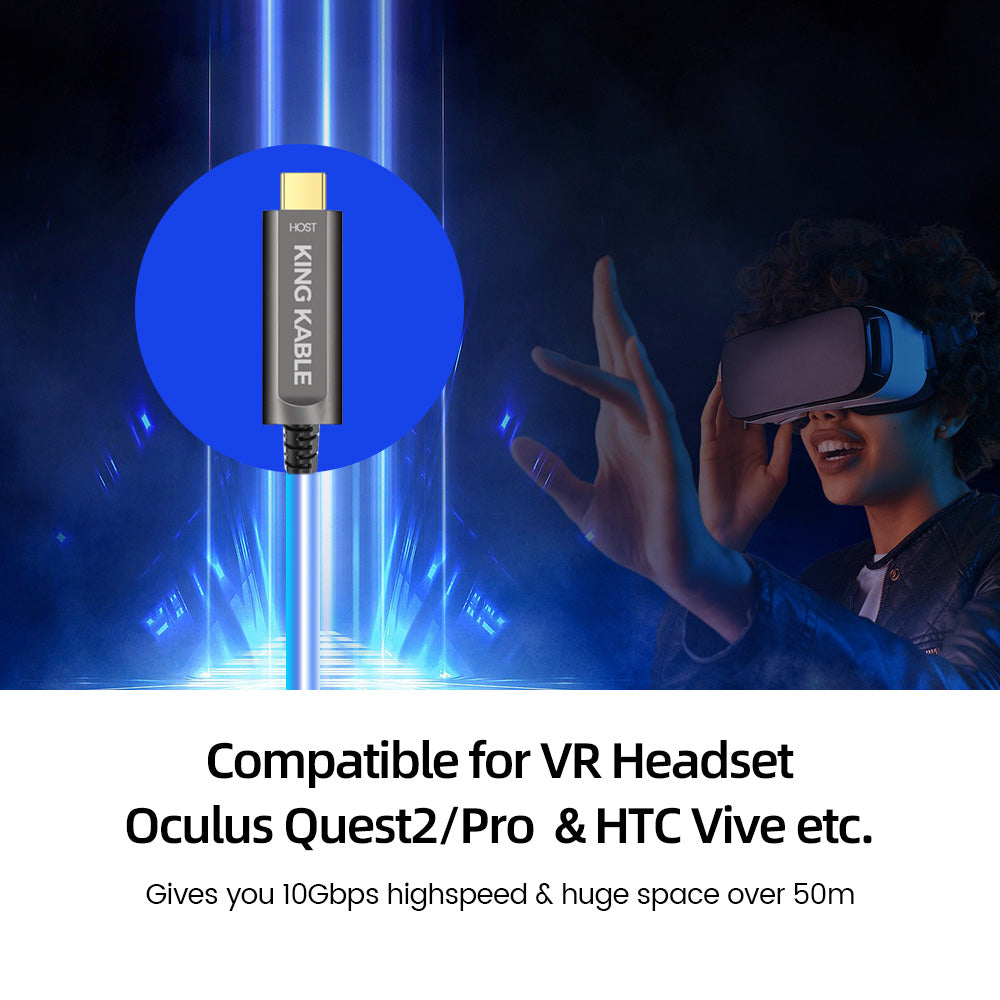 KING KABLE Optical Fiber USB3.1 Gen2 TypeC Cable 10Gbps Comaptible with ...